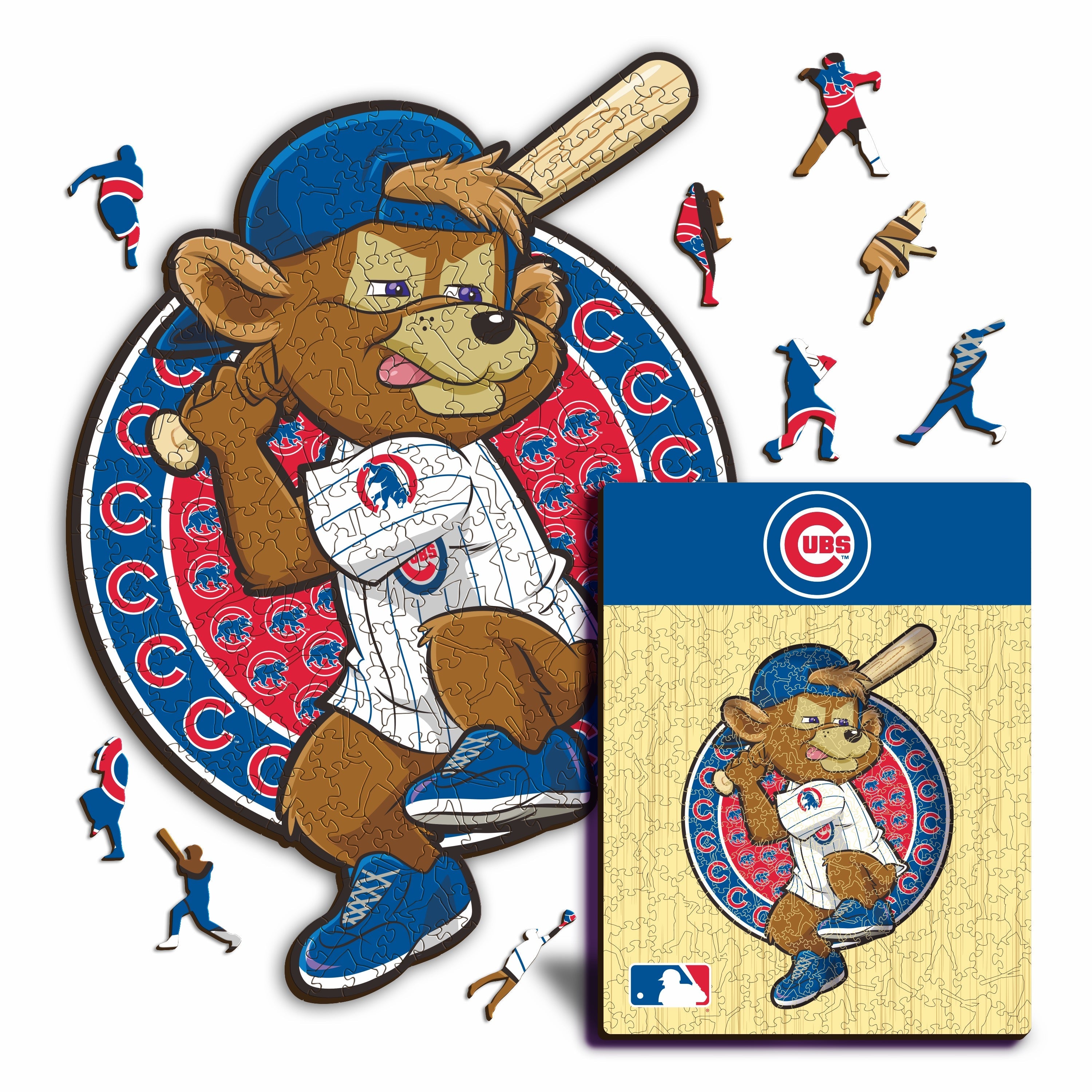 Chicago Cubs™ Mascot - Wooden Puzzle – Iconic Puzzles USA