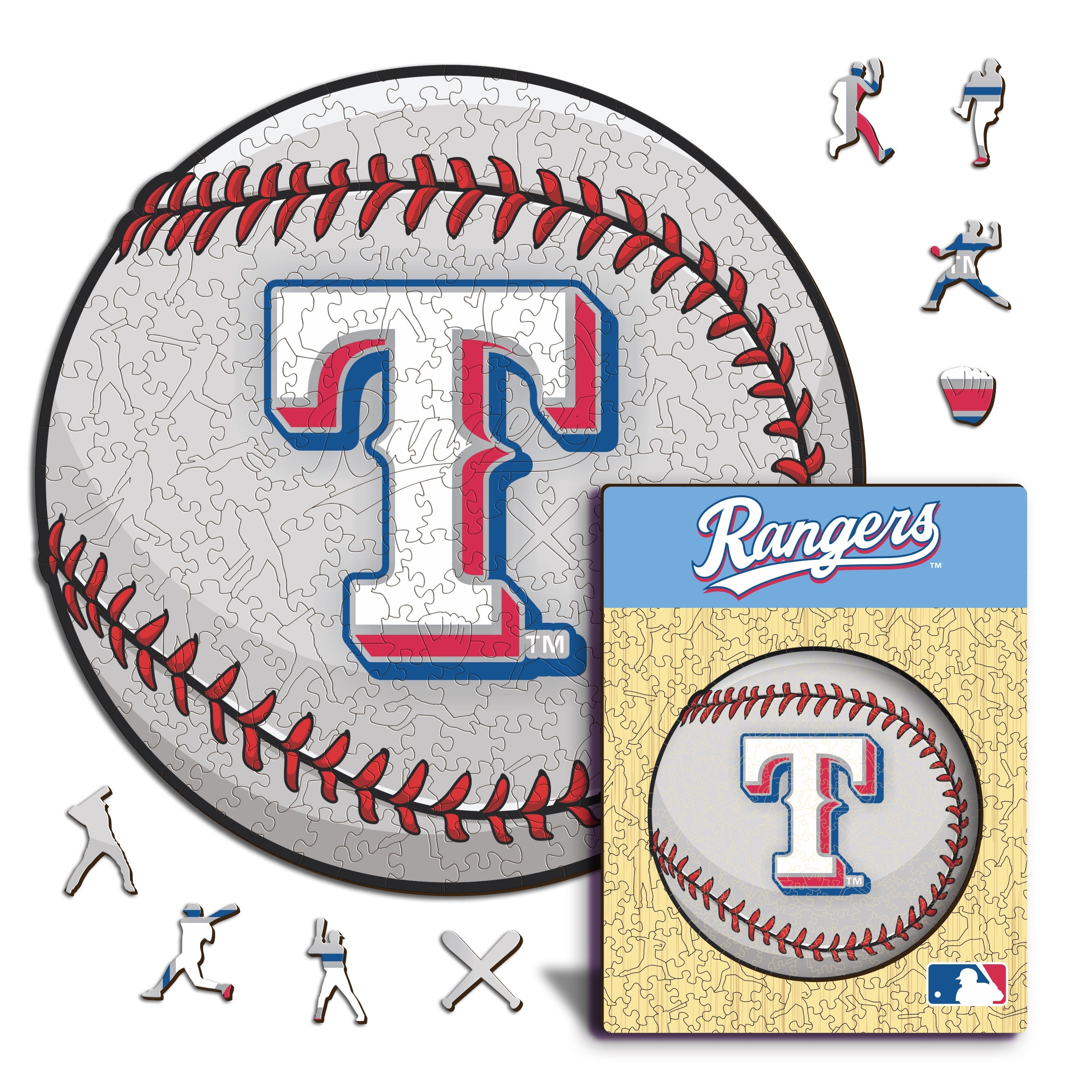 Texas Rangers™ - Wooden Puzzle – Iconic Puzzles USA